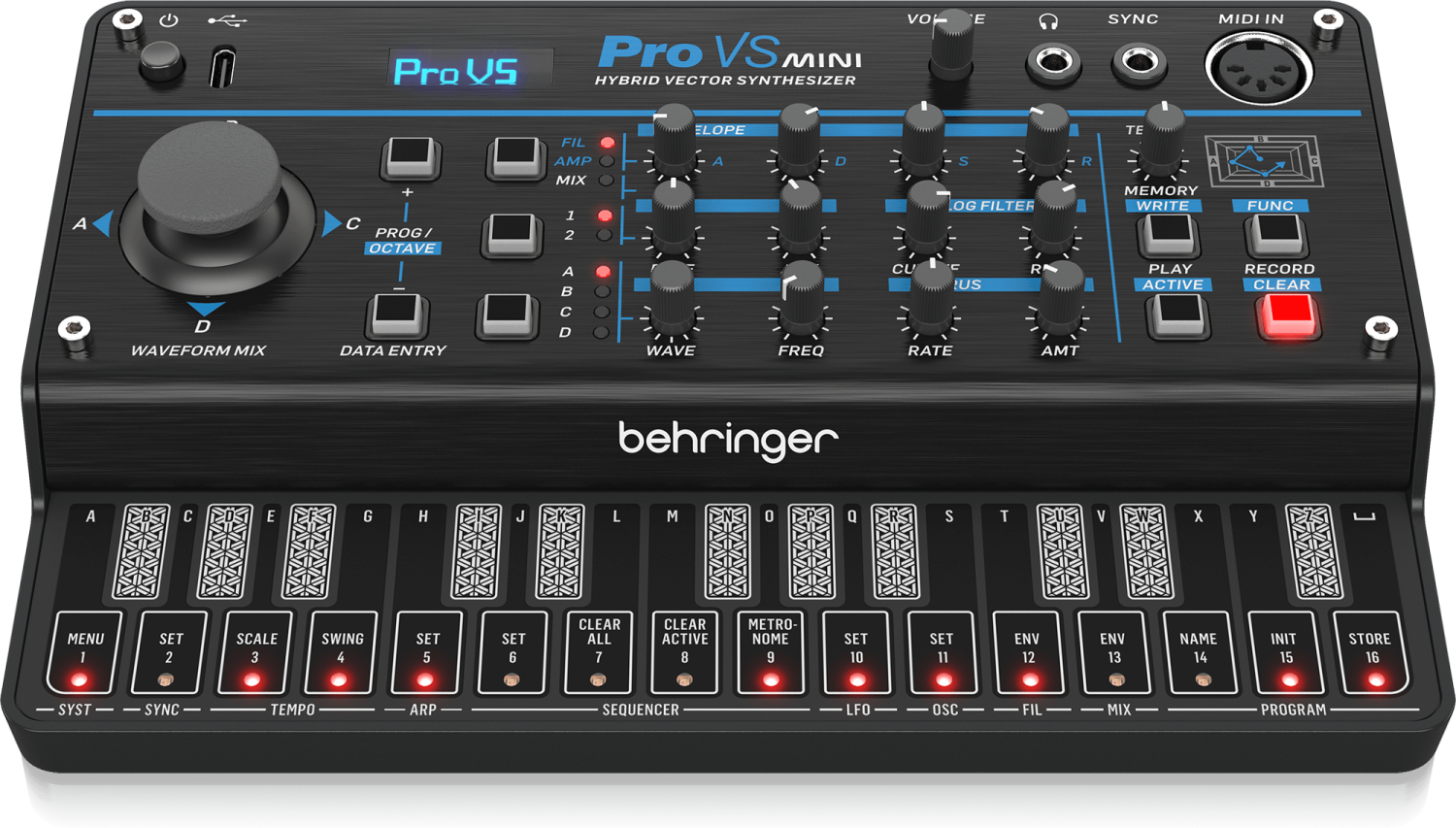 Behringer PRO VS MINI - przenośny syntezator hybrydowy