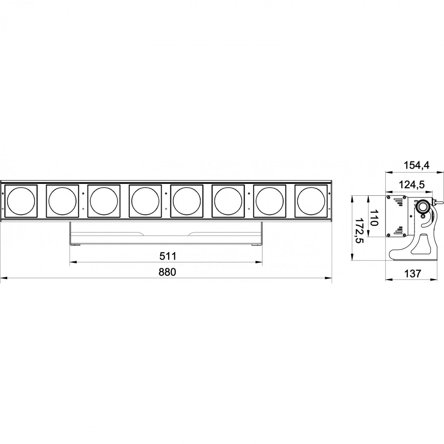 Briteq Powerpixel8-RGB - projektor LED