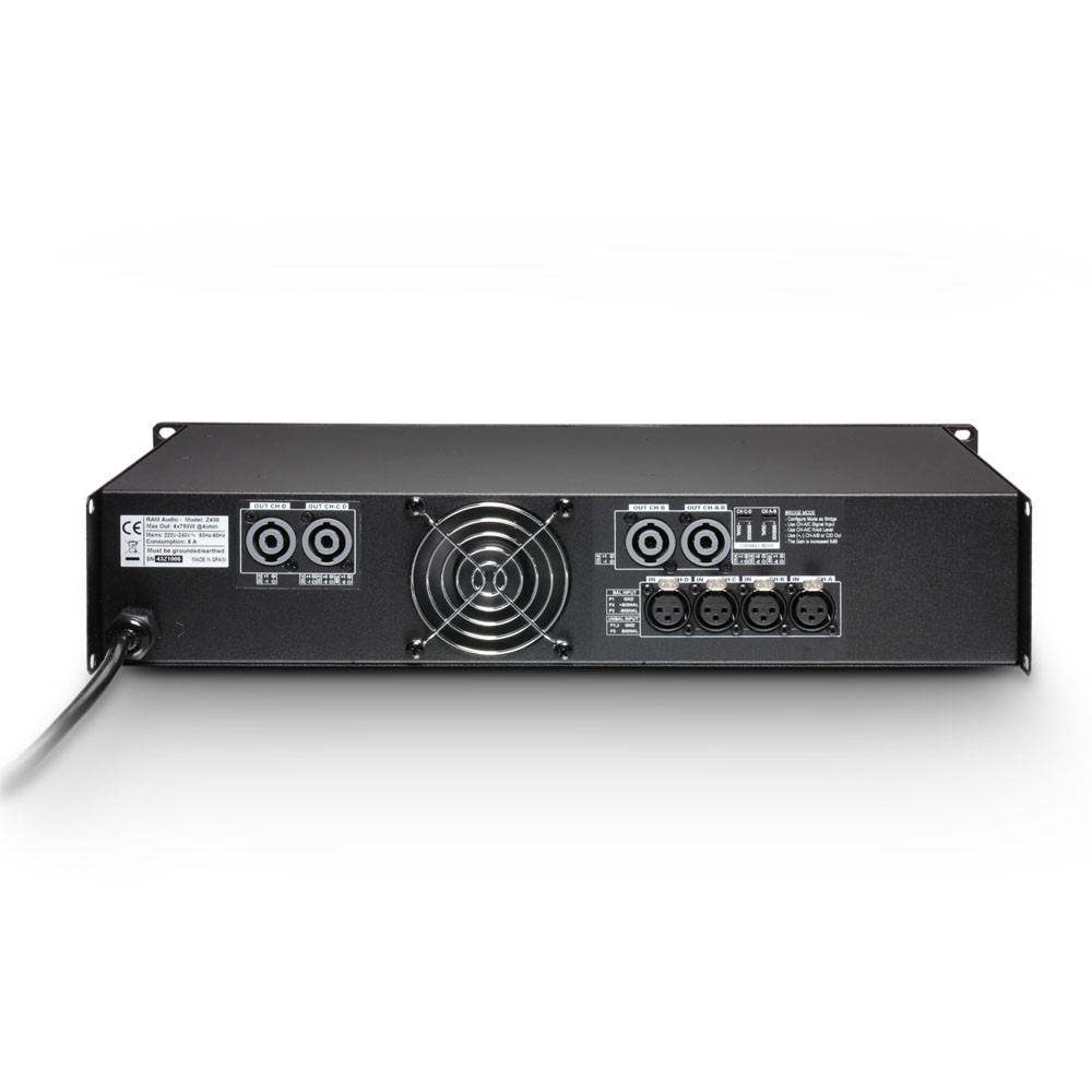 Ram Audio Zetta 420 - Końcówka mocy PA 4 x 500 W, 2 Ω